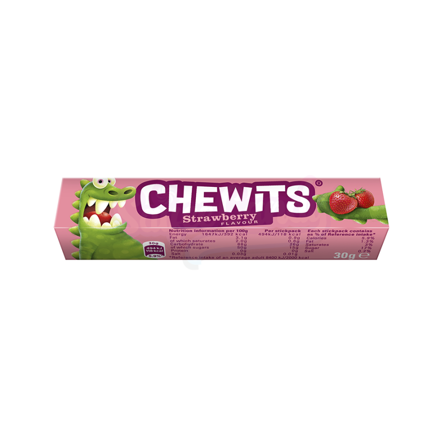 Chewits Strawberry Stick 30g – Chewy Fruity Candy Stick | Saifee Candy