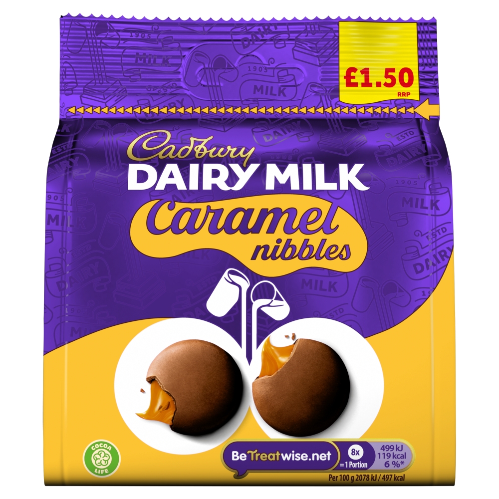 CADBURY CARAMEL NIBBLES 85GM - Saifee Candy